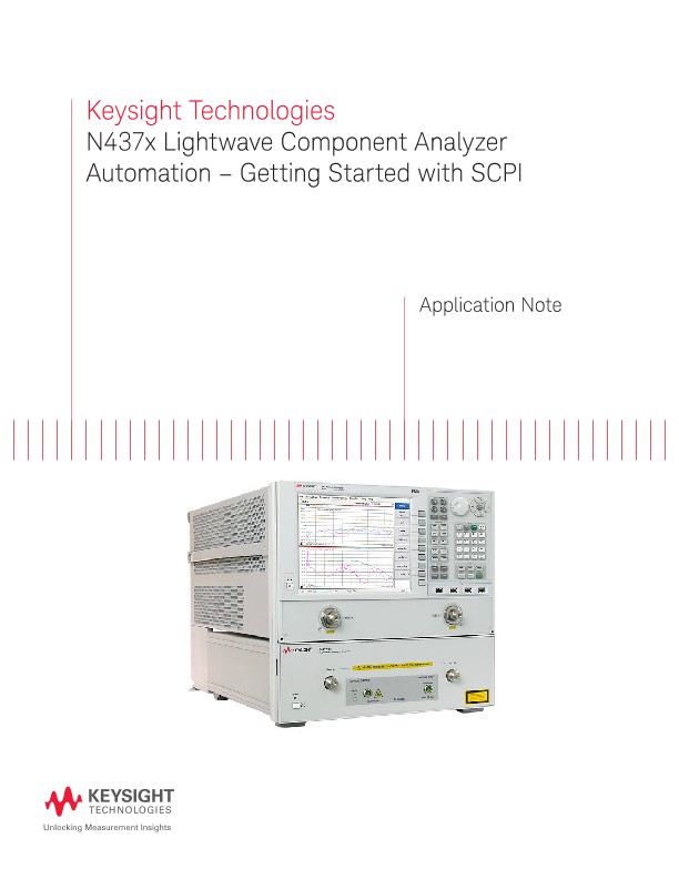 Automating the Lightwave Component Analyzer with SCPI PDF Asset Page | Keysight